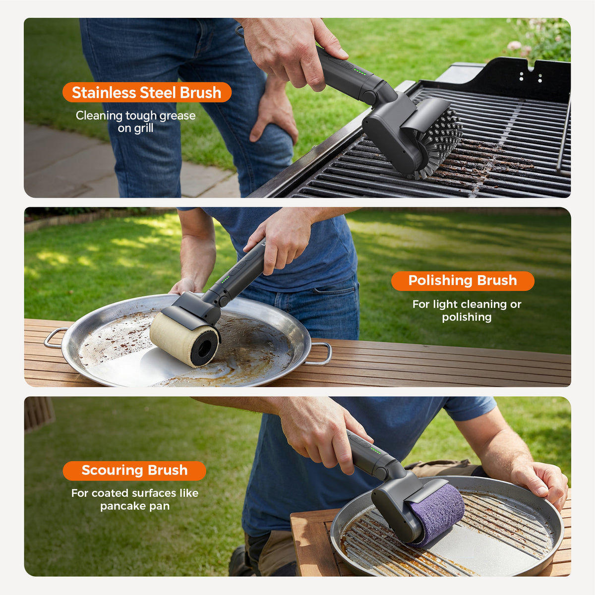 Leebein Electric Grill Brush for Outdoor, 2026 Upgraded BBQ Grill Clea